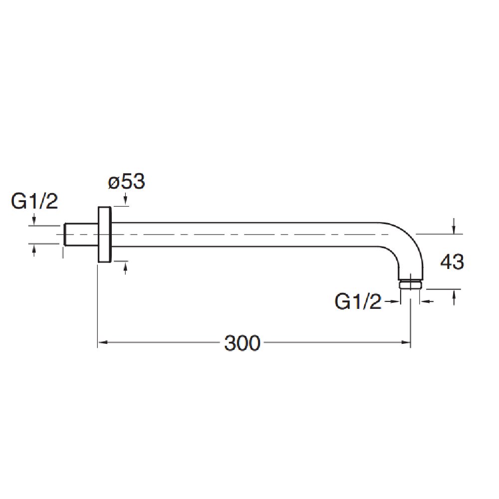Shower arm A406-0120-M1 | AXENT